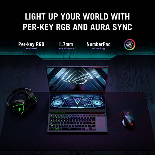 ASUS ROG Zephyrus Duo 16 (2022) Gaming Laptop, 16” 165Hz IPS Type WUXGA 16:10 Display, NVIDIA GeForce RTX 3060, AMD Ryzen 7 6800H, 16GB DDR5, 1TB SSD, Windows 11, GX650RM-ES74