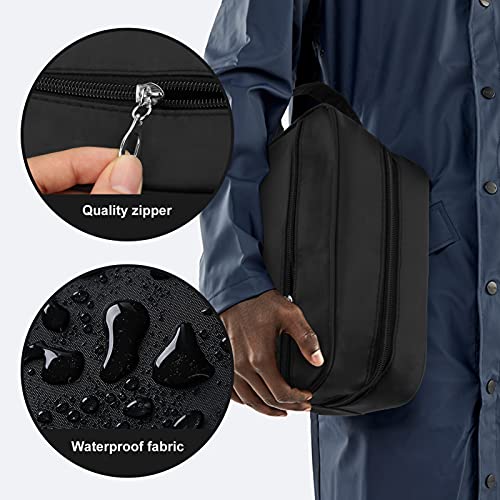 YEEPSYS Toiletry Bag for Men, Water Resistant Mens Shaving Bag for Travelling, Travel Dopp Kit for Toiletries Accessories (Black)