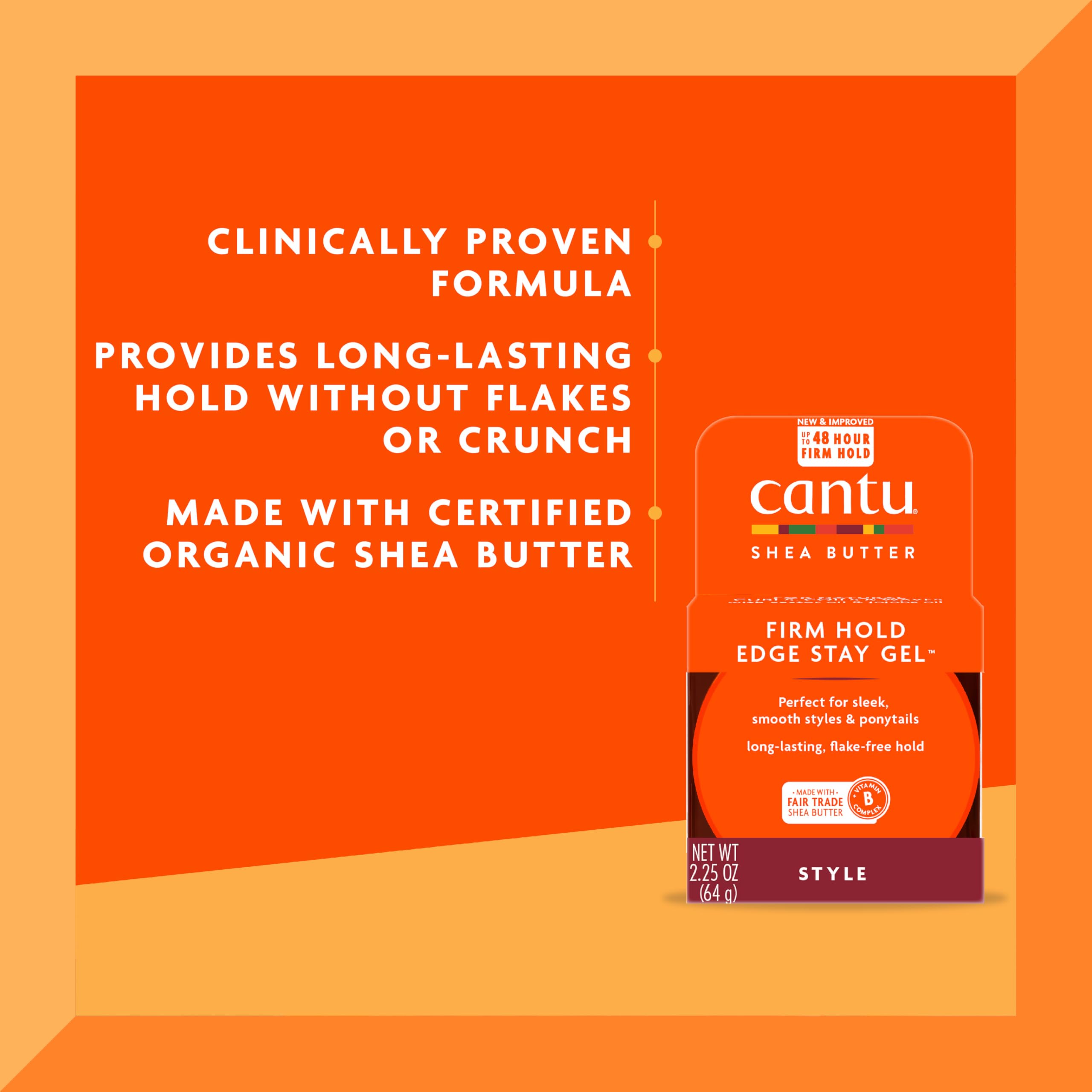 Cantu Extra Hold Edge Stay Gel, 2.25 Oz