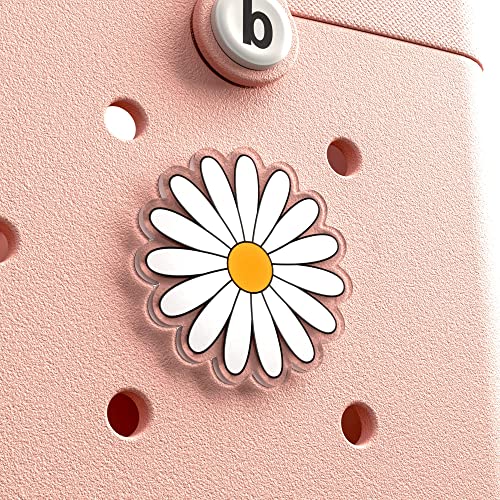 BOGGbeans Daisy Charm for Bogg Bag, Simply Southern Totes, and Similar Styles. Acrylic 3" Flower Charm Accessories for Beach Totes