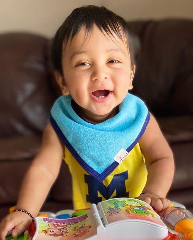 BIG ELEPHANT Baby Bandana Drool Bibs Set, Soft Absorbent Bibs for Teething and Drooling - 10 Pack Pattern