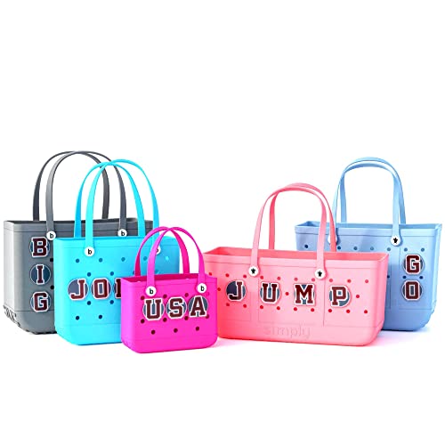 BOGGbeans Letter Charms for Bogg Bag, Simply Southern Totes, and Similar Styles. Acrylic 3" Monogram Initial Charm Accessories for Beach Totes (K)