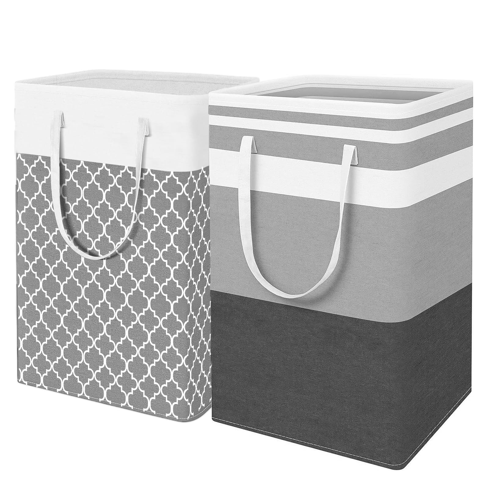 2-Pack Collapsible Laundry Basket, Terfik Waterproof Dirty Clothes Laundry Hamper, Durable Foldable Laundry Basket for Blanket, 75L Large Laundry Baskets Organizer in Laundry, Bedroom & Bathroom Room