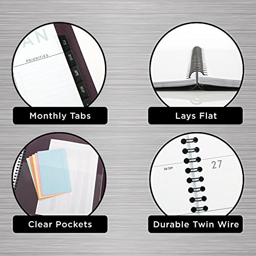 2022 Weekly & Monthly Planner by AT-A-GLANCE, 5" x 8", Small, Contemporary, Merlot (70108X50)