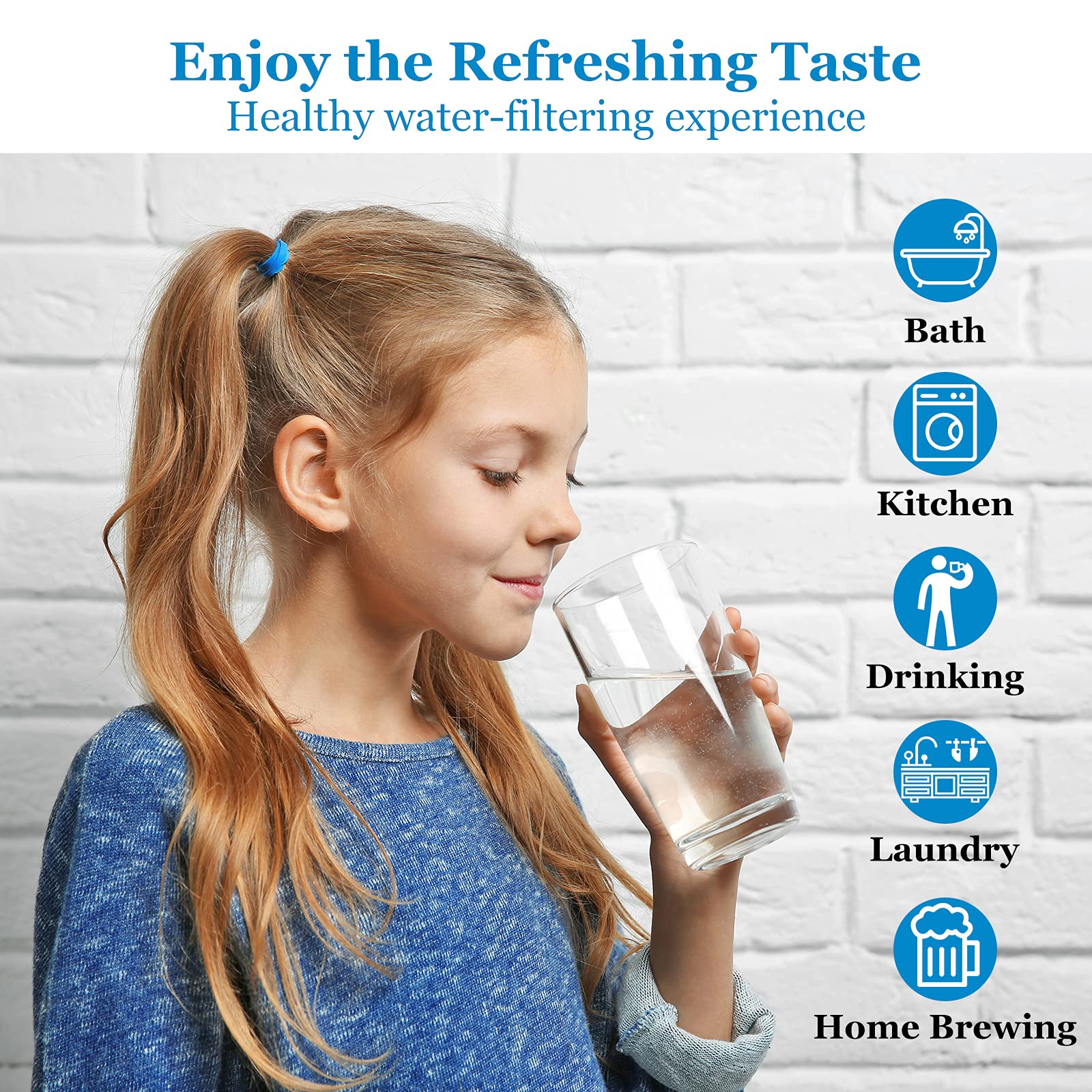 300 GPD RO Membrane Filter Replacement with Reverse Osmosis Membrane Housing, Wrench, 1/4" Quick-Connect Fitting, Check Valve, Fit Under Sink RO Home Drinking Water Filter Filtration Purifier System