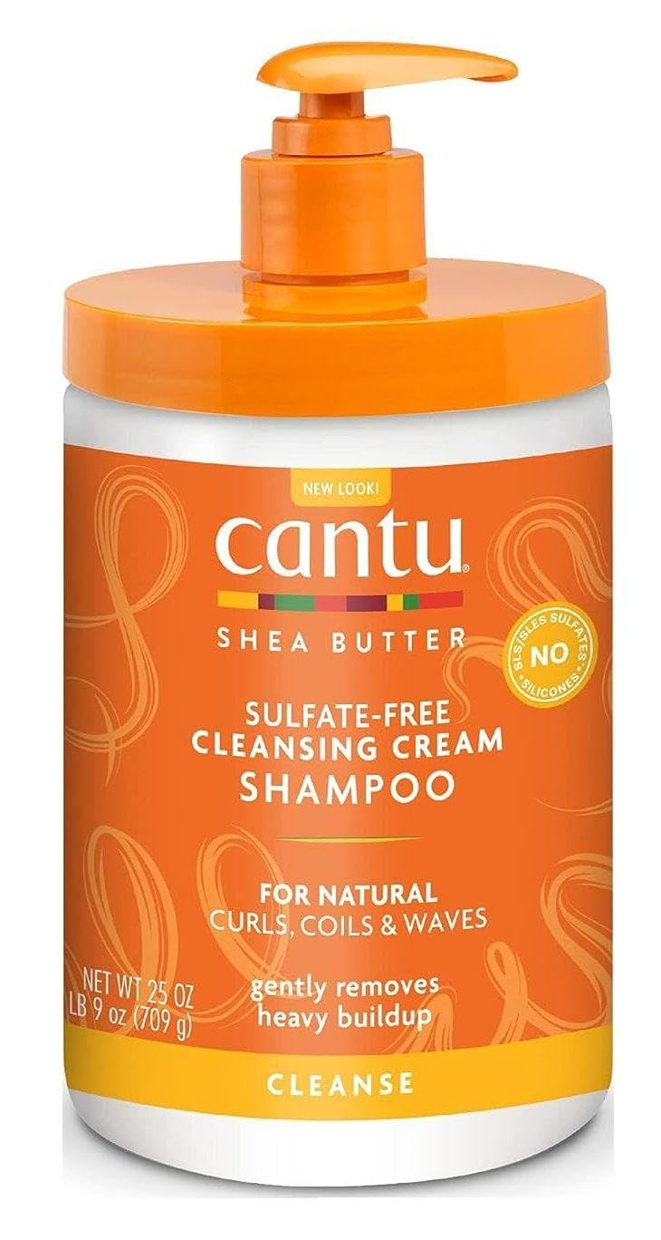 Cantu Natural Hair Shampoo Cleansing Cream 25 Ounce Pump (2 Pack)
