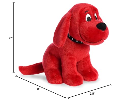 Aurora® Playful Clifford® Sitting Clifford Stuffed Animal - Childhood Nostalgia - Lasting Companionship - Red 10 Inches