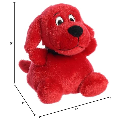 Aurora® Playful Clifford® Palm Pal™ Clifford Stuffed Animal - Childhood Nostalgia - Lasting Companionship - Red 5 Inches