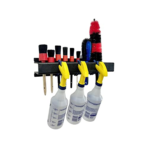 BEHR-ENGR Detail Brush Spray Bottle Organization Storage Rack, Black (BEHR-120)