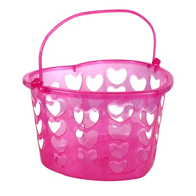 AB Heart Shaped and Slotted Baskets with Handles, 2 PACK