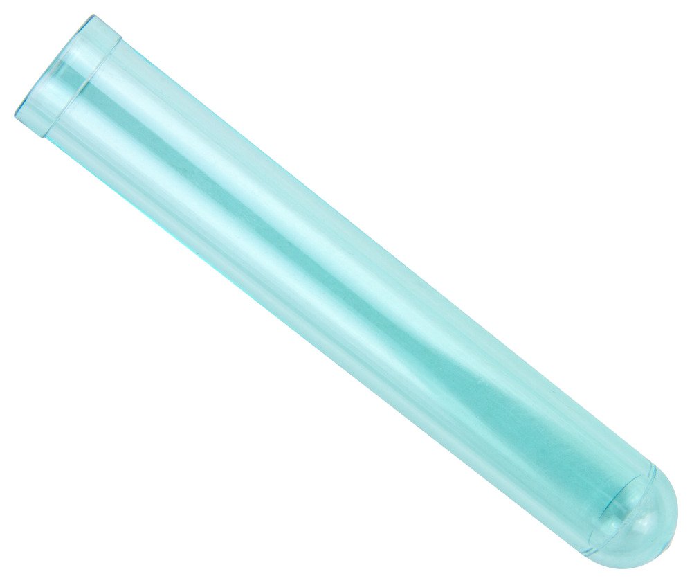 Caplugs Evergreen 214-2012-B10 TT Series – Round Bottom Non-Sterile General Purpose Test Tubes 1000 Pack, Blue, Polystyrene, 12x75mm, 5 mL Laboratory Testing, Clarity, Mild Acid