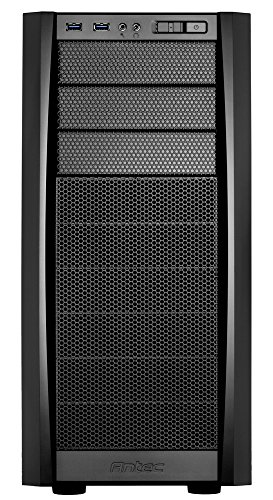 Antec Gaming Series Three Hundred Two Mid-Tower PC/Gaming Computer Case with 9 Tool-Less Drive Bays, 2 SSD, 120/140mm Fans x 2 Pre-Installed, 4 Fan Mounts for ATX, M-ATX and Mini-ITX,Black