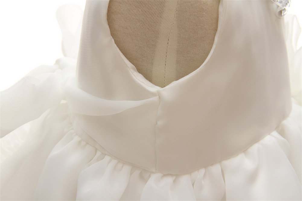 Coozy Baby Girl Dress Christening Baptism Gowns Flower, Ivory, Size 6-12 Months