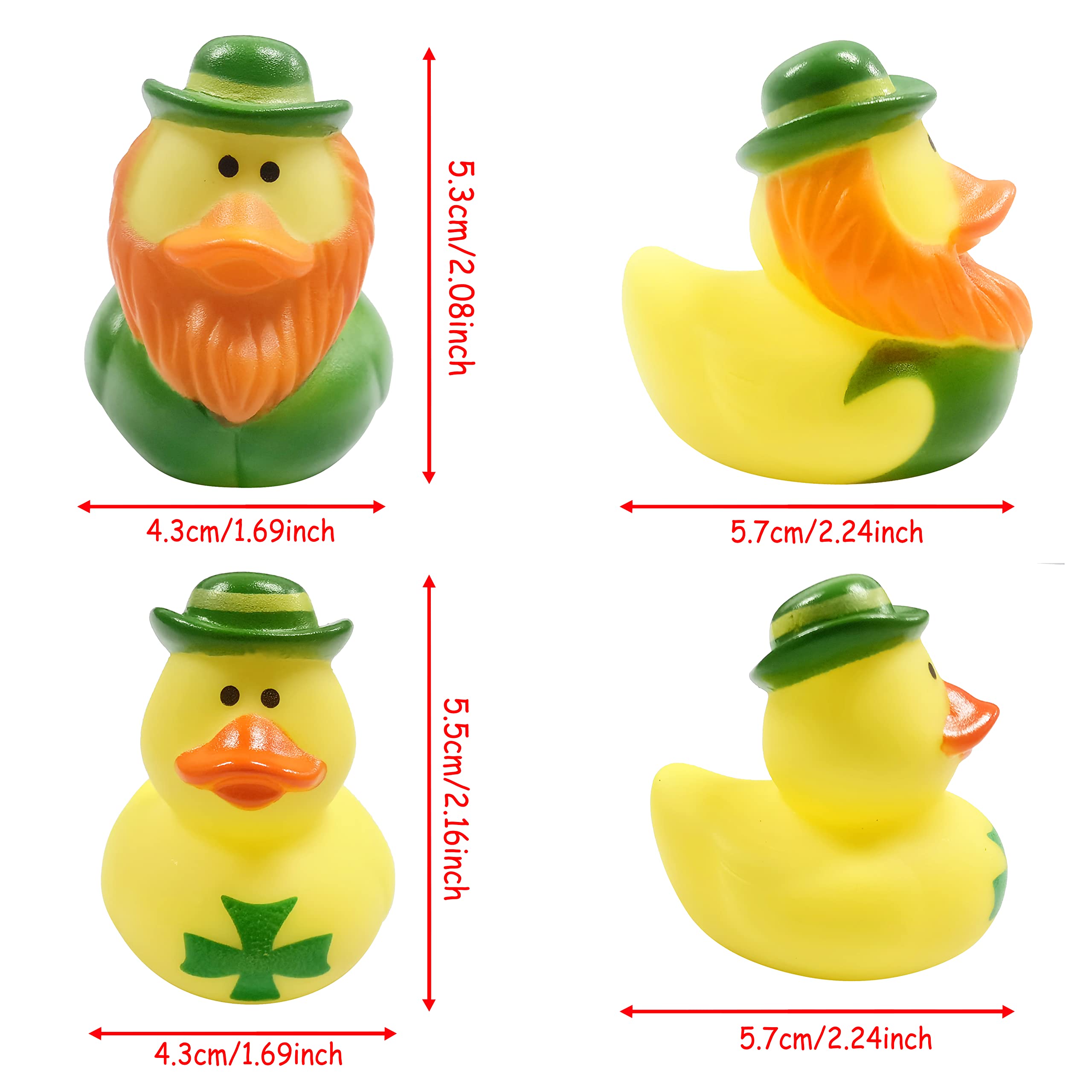 27 PCS St. Patrick's Day Rubber Ducks,Baby Showers Accessories,Mini 2.16" Duckies Bath Toys for Kids St. Patrick's Day Party Favors,Gift Exchange (St. Patrick's)