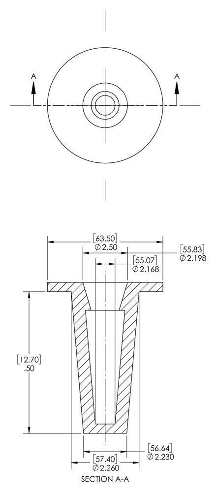 Caplugs T-24S T Series – Plastic Tapered Cap and Plug, 200 Pack, Red LD-PE, Cap OD 2.168" x Plug ID 2.26" Protective Closures, Dust and Moisture Seals, MIL Spec, SAE Fittings, Hydraulic, EZ Remove
