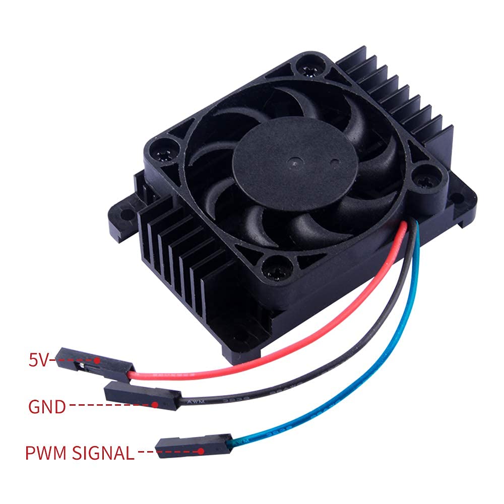 GeeekPi Aluminum Alloy Heatsink with PWM Fan for Raspberry Pi Compute Module 4, Passive Cooling Radiator with Speed Control Fan for Raspberry Pi CM4 Motherboard