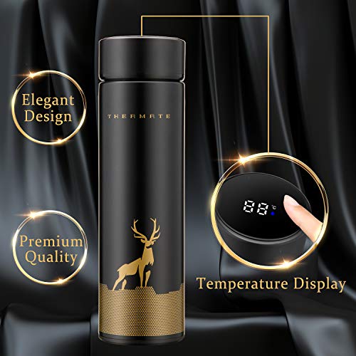 THERMATE Smart Flask Vacuum insulated bottle Coffe Tea Thermos Stainless steel Mug with temperature display