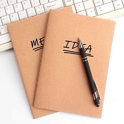 4 Pack Blank Kraft Notebooks, Blank Paper Sketchbooks for Drawing Doodling Writing,Travel Journal Set, 68 Pages, 34 Sheets, 8.1x5.5 Inch, A5 Size, Travel Journal Set, for Gifts, Students and Office Supplies
