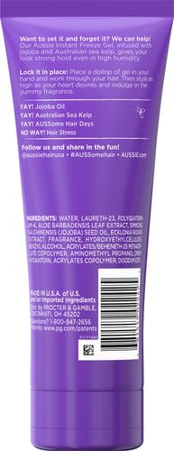 Aussie Instant Freeze Hair with Jojoba Oil & Sea Kelp Gel, 7.0 oz