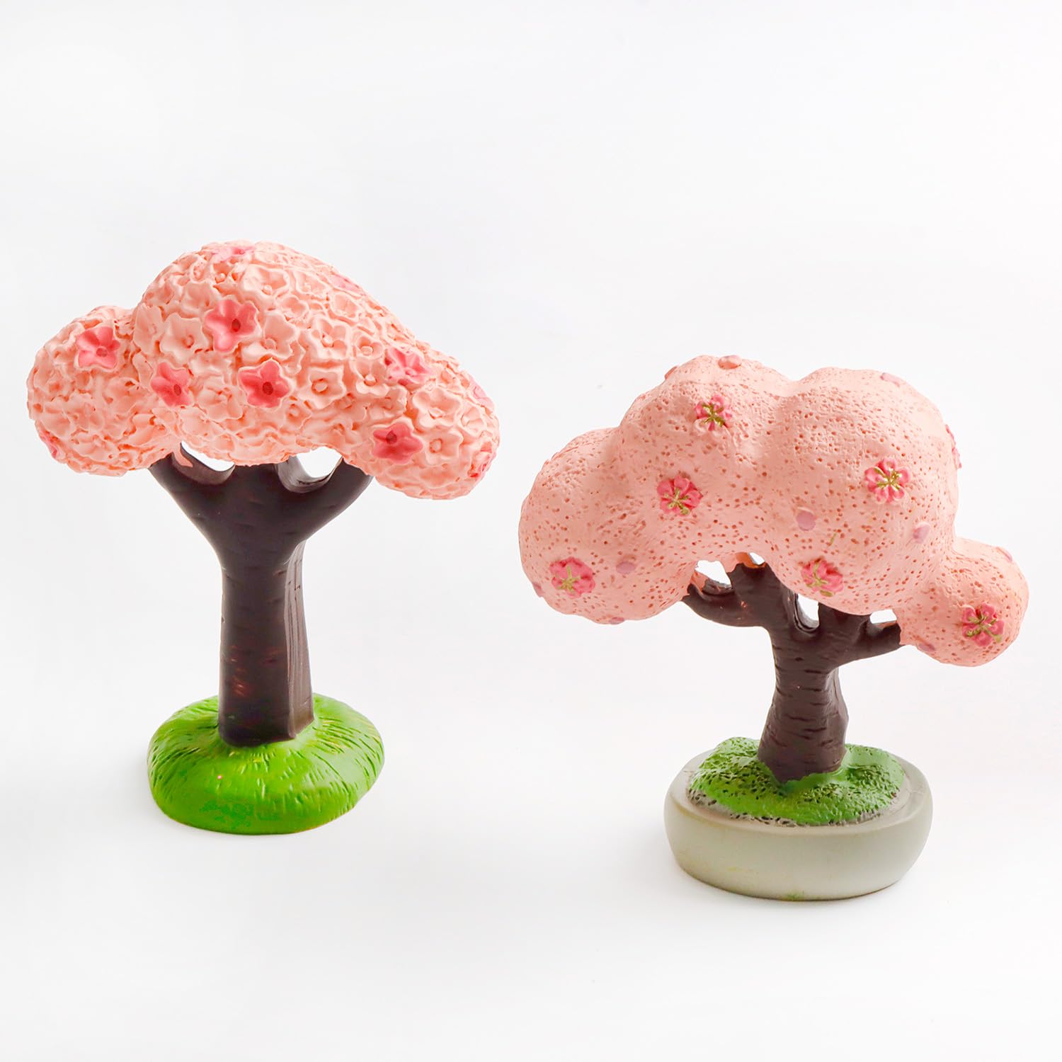 2 Pcs Miniature Cherry Blossom Tree Model Mini Cherry Blossom Trees Miniature Trees Model Trees Model for DIY Scenery Landscape Mini House Fairy Garden Model Scenery Supplies