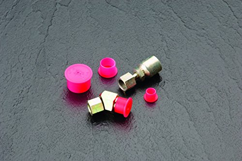 Caplugs ZPN8Q1 Plastic Push-On NPT Cap to Cap Thread Size 1/2" PN-8, PE-LD, to Cap Thread Size 1/2", Red (Pack of 50)