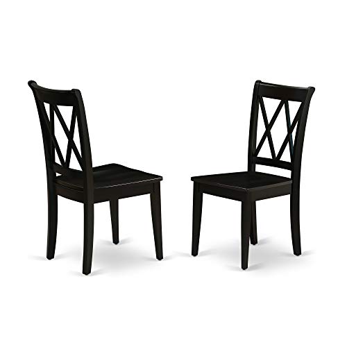 East West Furniture SHCL5-BLK-W Dining Table Set, 5-Piece