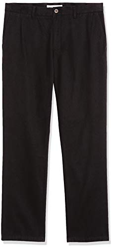 Amazon Essentials Men's Slim-Fit Wrinkle-Resistant Flat-Front Chino Pant, Black, 32W x 34L