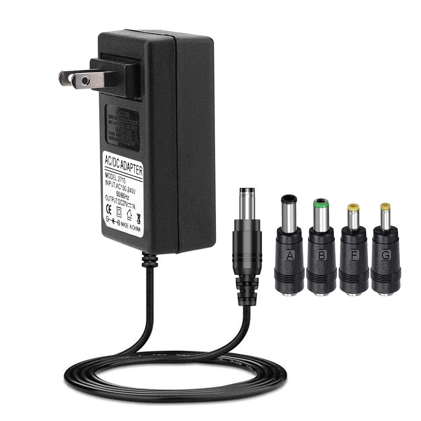 27V Charger 1.5A 1A 0.5A AC DC Adapter for Sharper Image 1013002 1012667 1011666 1013983 1014747 1013985 2437599 Powerboost Deep Massager Pro Massage Gun Replacement Cable 27V Power Supply Cord