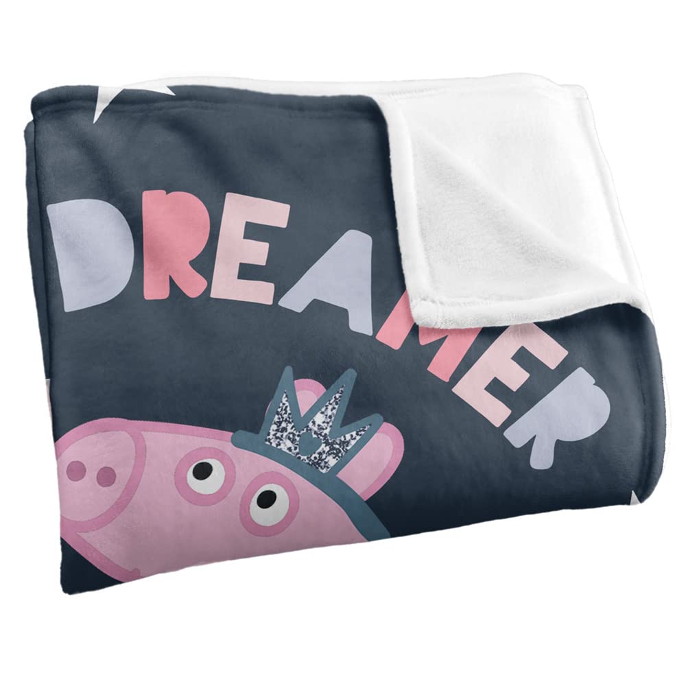 LOGOVISION Peppa Pig Little Dreamer Kids Silky Touch Blanket, 36" x 58"