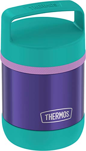 Thermos Stainless Steel Vacuum 10 Ounce handle, Purple Insulated Food Jar, 10oz (TS3050PU6)