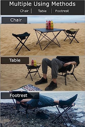 AnYoker Camping Chair, Portable Folding Chair, Beach Chair, Lightweight Hiking Chair,Compact Chair(Black/2pack)