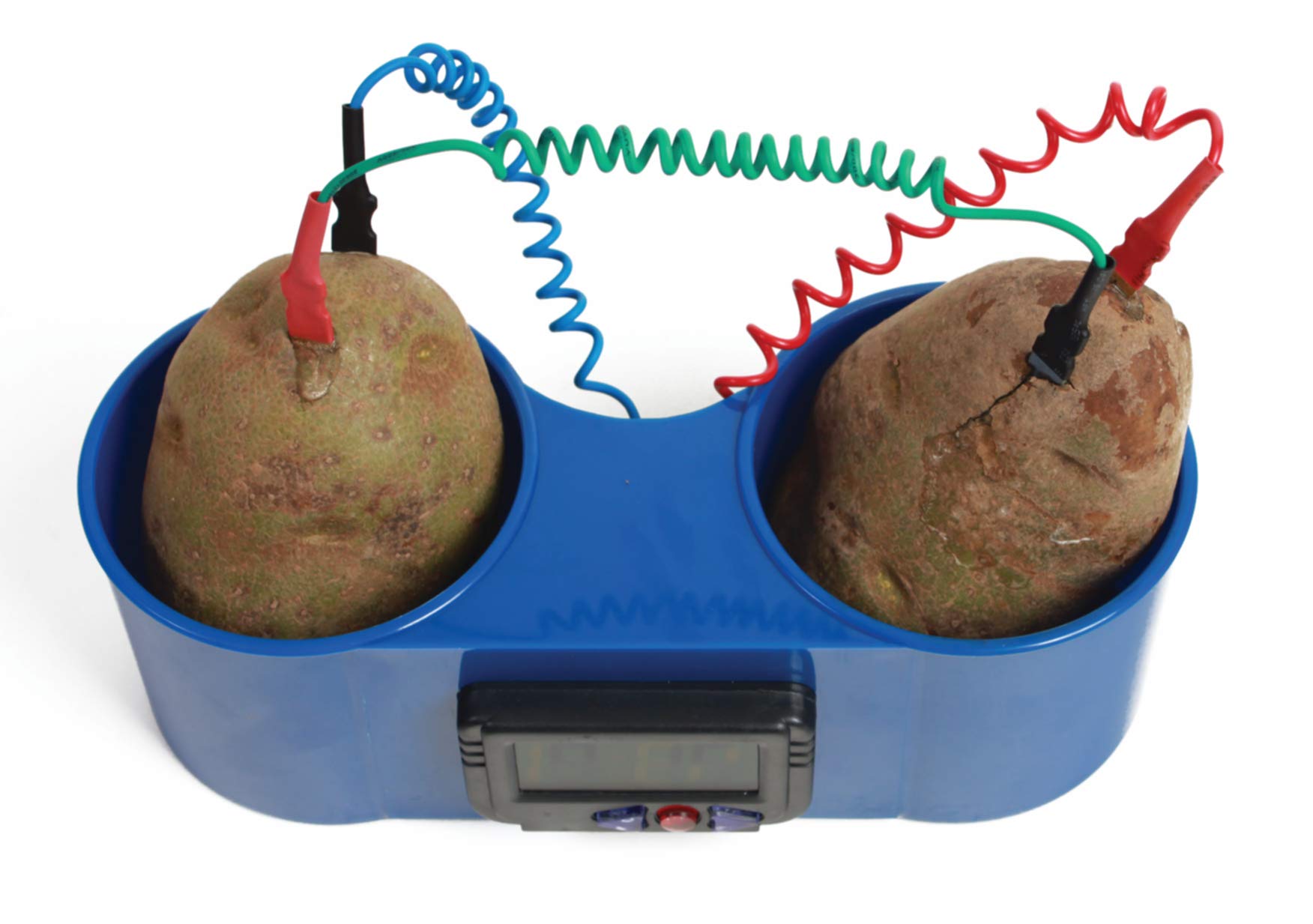 American Educational Blue Plastic Two Potato Clock, 8-1/2" Length x 3-1/2" Width x 2-3/4" Height