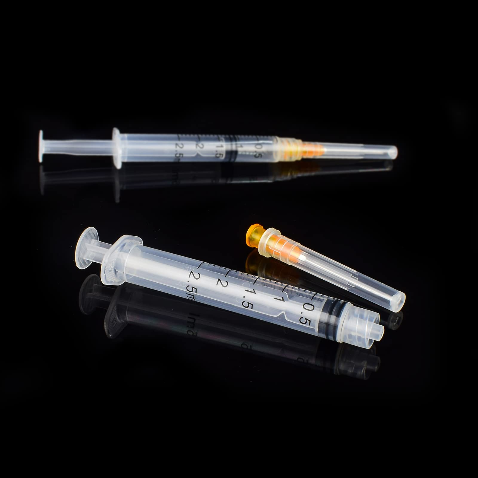 2.5ml syringe with 25G 25mm needle disposable laboratory tools, Each individually packaged