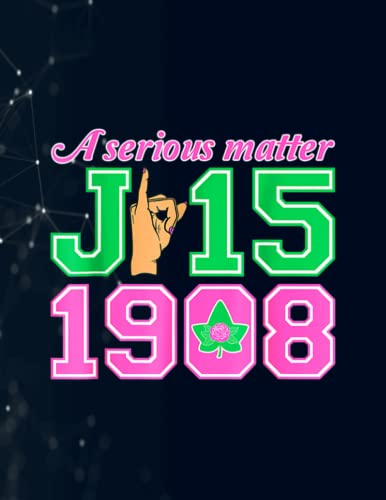 A Serious Matter J15 Founder's Day AKA Women Hand Sign Notebook 130 Pages / Large 8.5''x11''