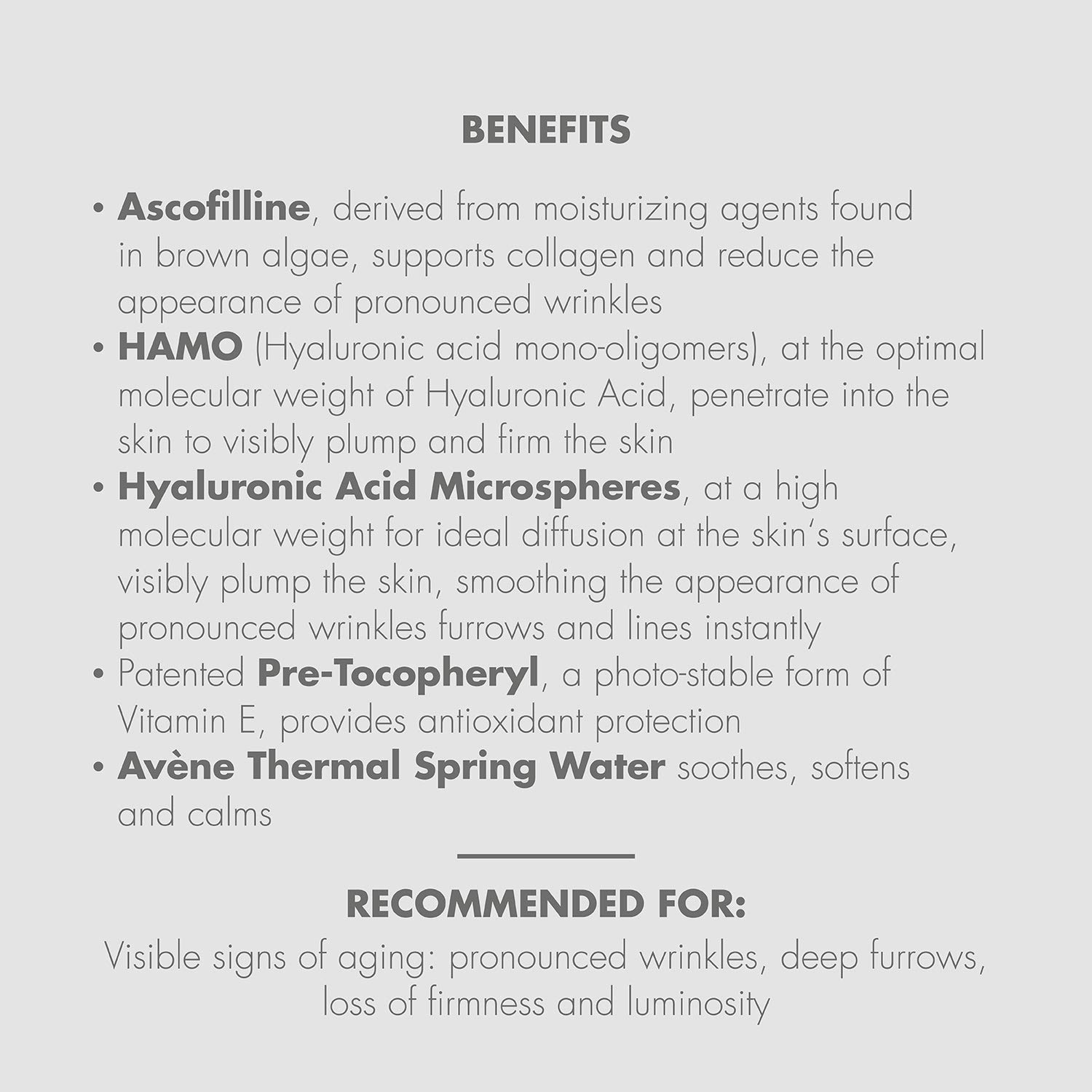 Avene PhysioLift Serum, Smoothing, Plumping Serum, Hyaluronic Acid to Reduce Appearance of Wrinkles, 1 Oz