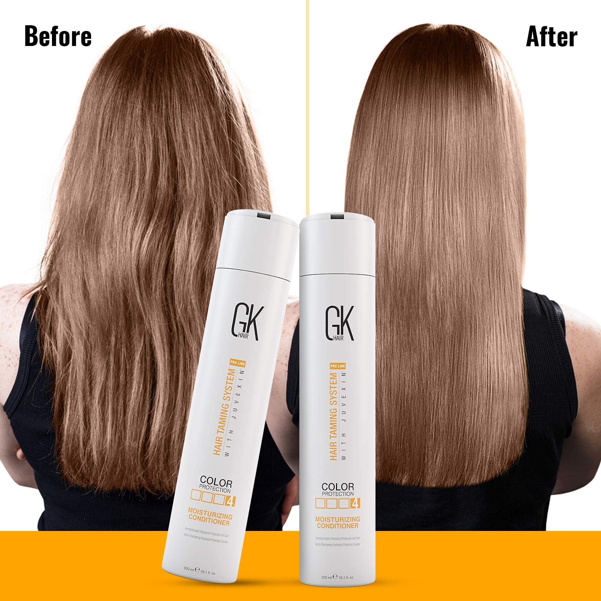 GK HAIR Global Keratin Moisturizing Shampoo & Conditioner 300ml - Serum 10ml