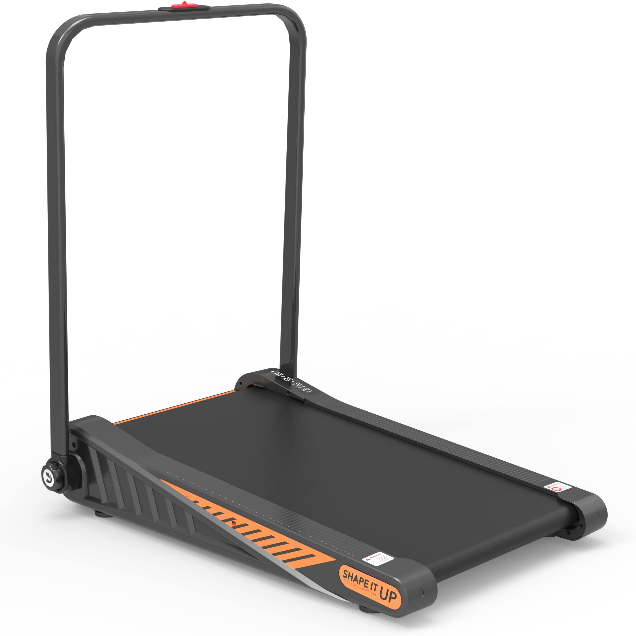 2.0HP Under Desk Walking Pad, Mini Foldable Treadmill 15% Incline with Handlebar, 2 in 1 Electric Folding Treadmill Walking Jogging Machine, 240lbs Max