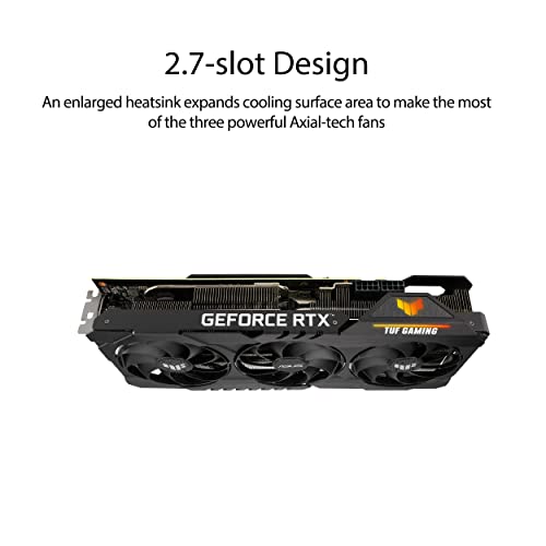 ASUS TUF Gaming NVIDIA GeForce RTX 3080 V2 OC Edition Graphics Card (PCIe 4.0, 10GB GDDR6X, LHR, HDMI 2.1, DisplayPort 1.4a, Dual Ball Bearings, Military-Grade Certification, GPU Tweak II) (Renewed)