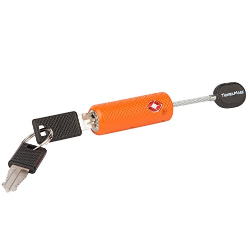 4 Pack TSA Approved Luggage Locks with Keys for Travel β Flexible Ultra Secure Mini Key Padlock & Metal Zinc Alloy Material β Orange