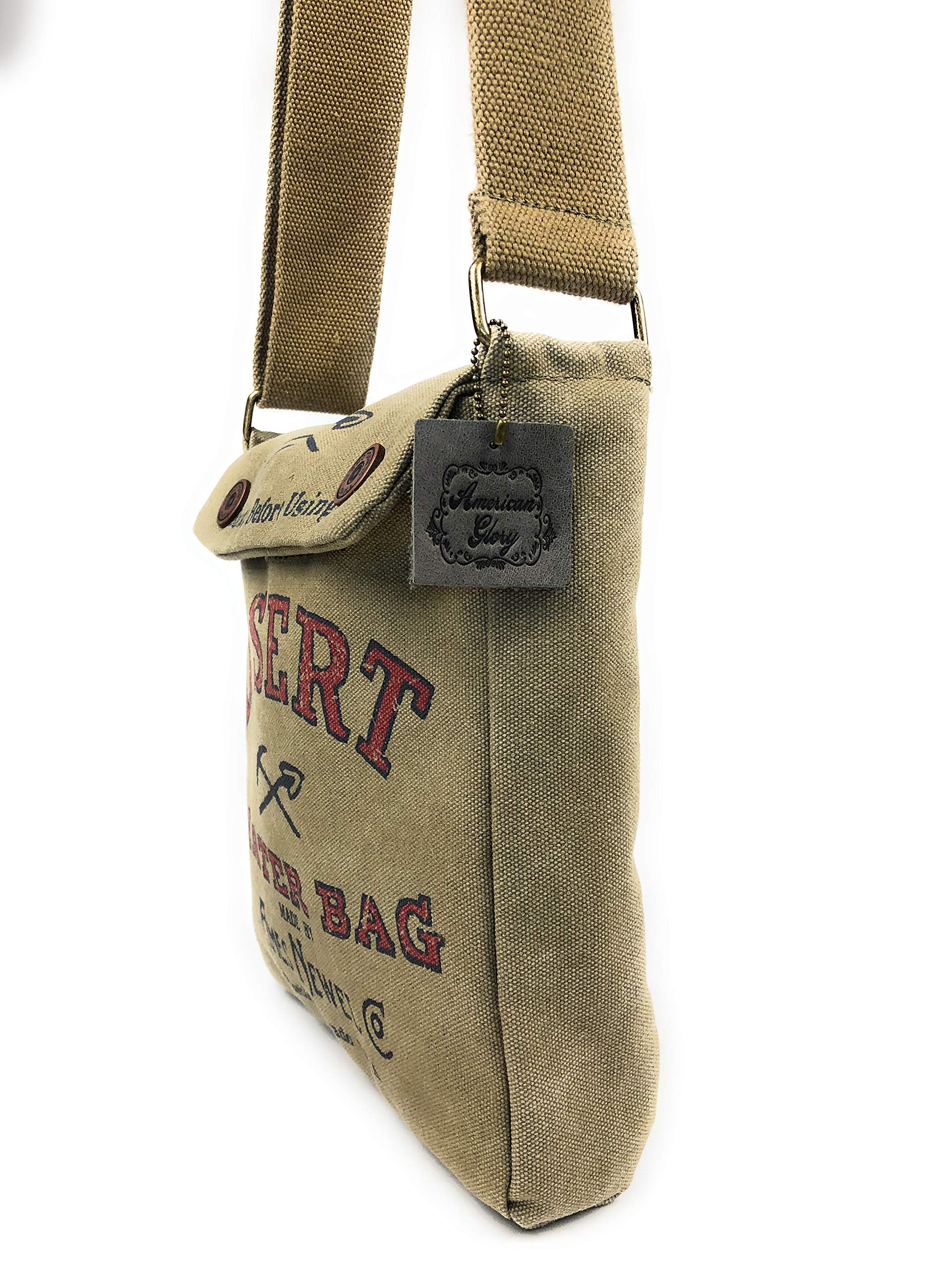 American Glory Unisex Vintage look Canvas Desert Crossbody Handbag