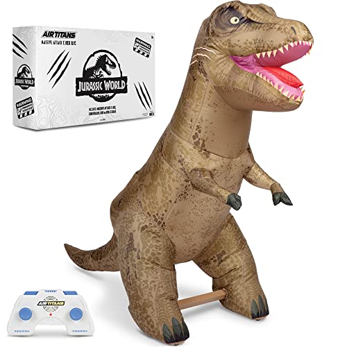 AIRTITANS Jurassic World Inflatable T Rex RC β Massive Attack Air Titans Dinosaur - Over 6 Feet Long - Turns & Spins - Stomps & Roars!
