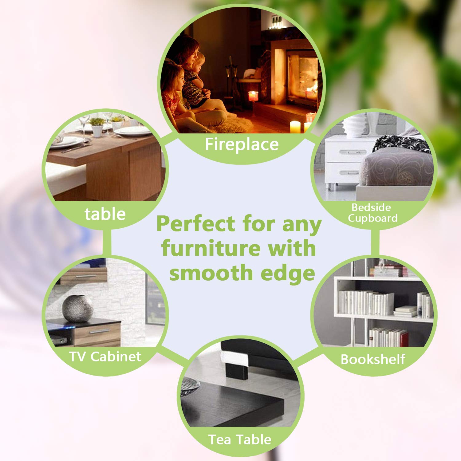 Corner Guards, Clear Furniture Edge Guard Bumper Strip Baby Proofing 3ft(1m) for Cabinets,Tables,Household Appliances,etc