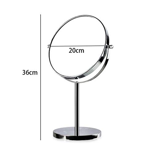 KXA Bathroom Mirror Make-up Mirror 3X Single and Modern Double Sided Circular Magnification 360 deg; Rotating Indoor Office HD Mirror Vanity Mirror Rice Mirror Princess Rice Mirror
