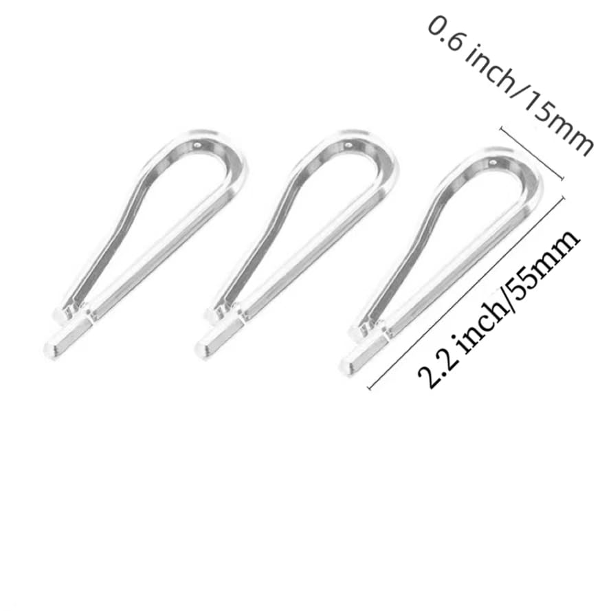 2.2inch/55mm 100Pcs Transparent Plastic U Shape Alligator Clips with Teethless, Clear Shirt Clips for Shirt Folding tie Socks Pants Fixed Clothes in Place