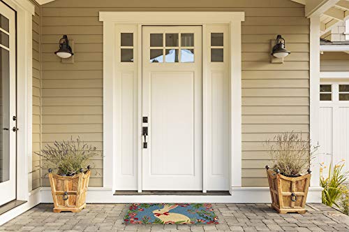 DII Animal Collection Natural Coir Doormat, 17x29, Easter Bunny