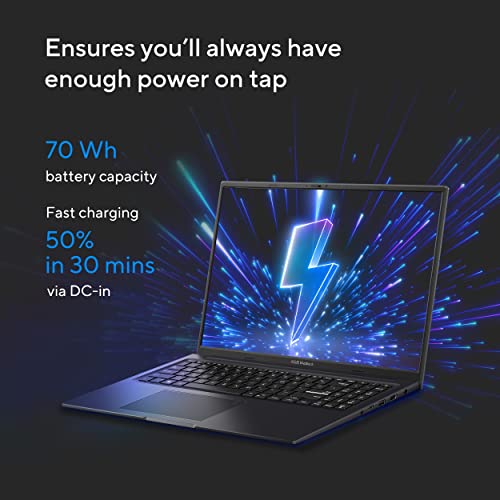 ASUS Vivobook 16X OLED Laptop, 16” 3.2K 120Hz Display, Intel Core i9-13900H CPU, NVIDIA Geforce RTX 4060 GPU, 32GB RAM, 1TB SSD, Windows 11 Home, Indie Black, K3605VU-ES94
