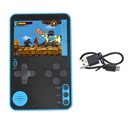 2.4 Inches Screen Handheld Game Consoles, Retro Mini Game Player with 500 Classic FC Games, Good Present for Kids, Xmas Gift Mix Colors (Blue)
