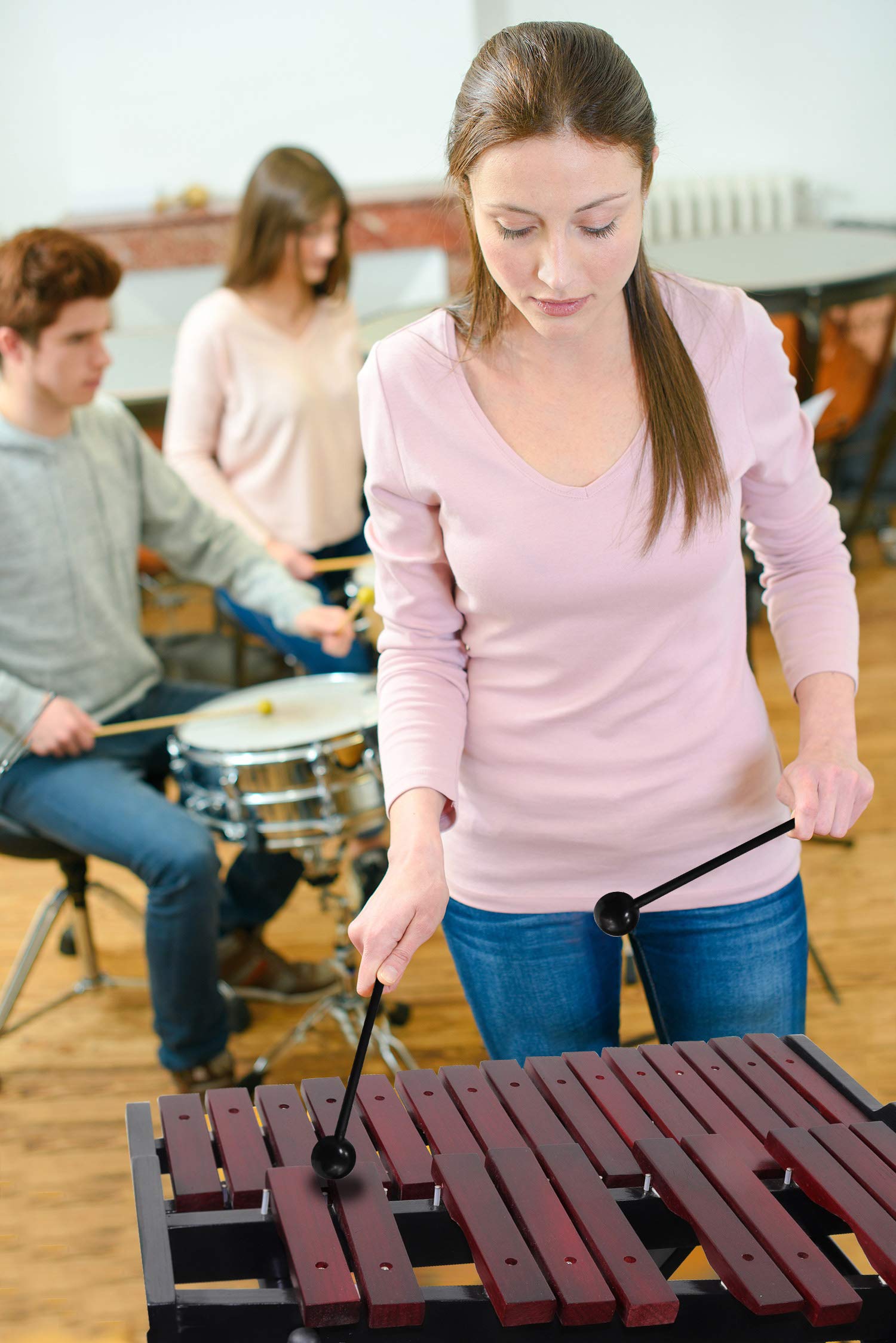 25 Note Wooden Xylophone with Stand - Professional Percussion Instrument for Adults
