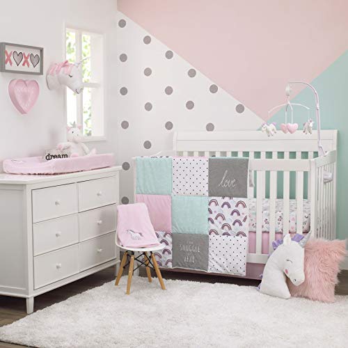 Carter's Unicorn Snuggles Pink, White, Lavender Musical Mobile with Unicorns and Hearts