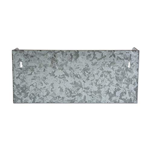 DII Galvanized Metal Decor, Rustic Farmhouse, Mounted Wall Shelves, Silver, 2 Piece